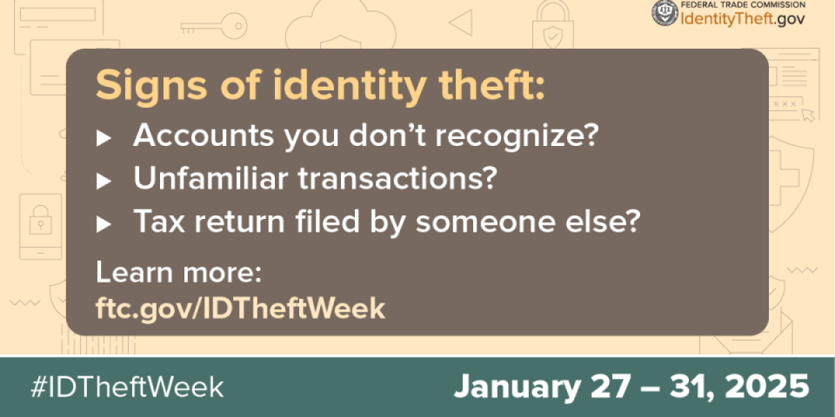 Join us for these upcoming Identity Theft Awareness Week events ...